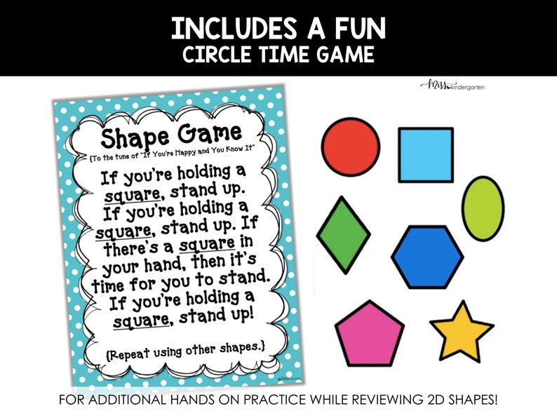 2D Shapes Posters and Rhymes | Kindergarten Math Printable Activities ...
