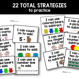 Math Centers Addition and Subtraction Kindergarten Task Cards Within 10 ...