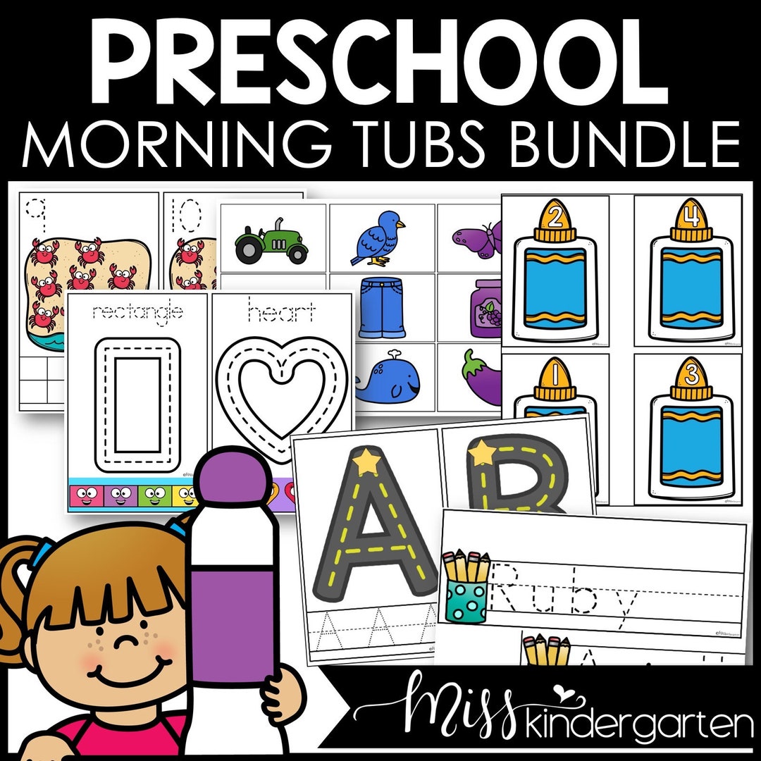 Printable Preschool Morning Tubs Preschool Hands on Activities Prek ...