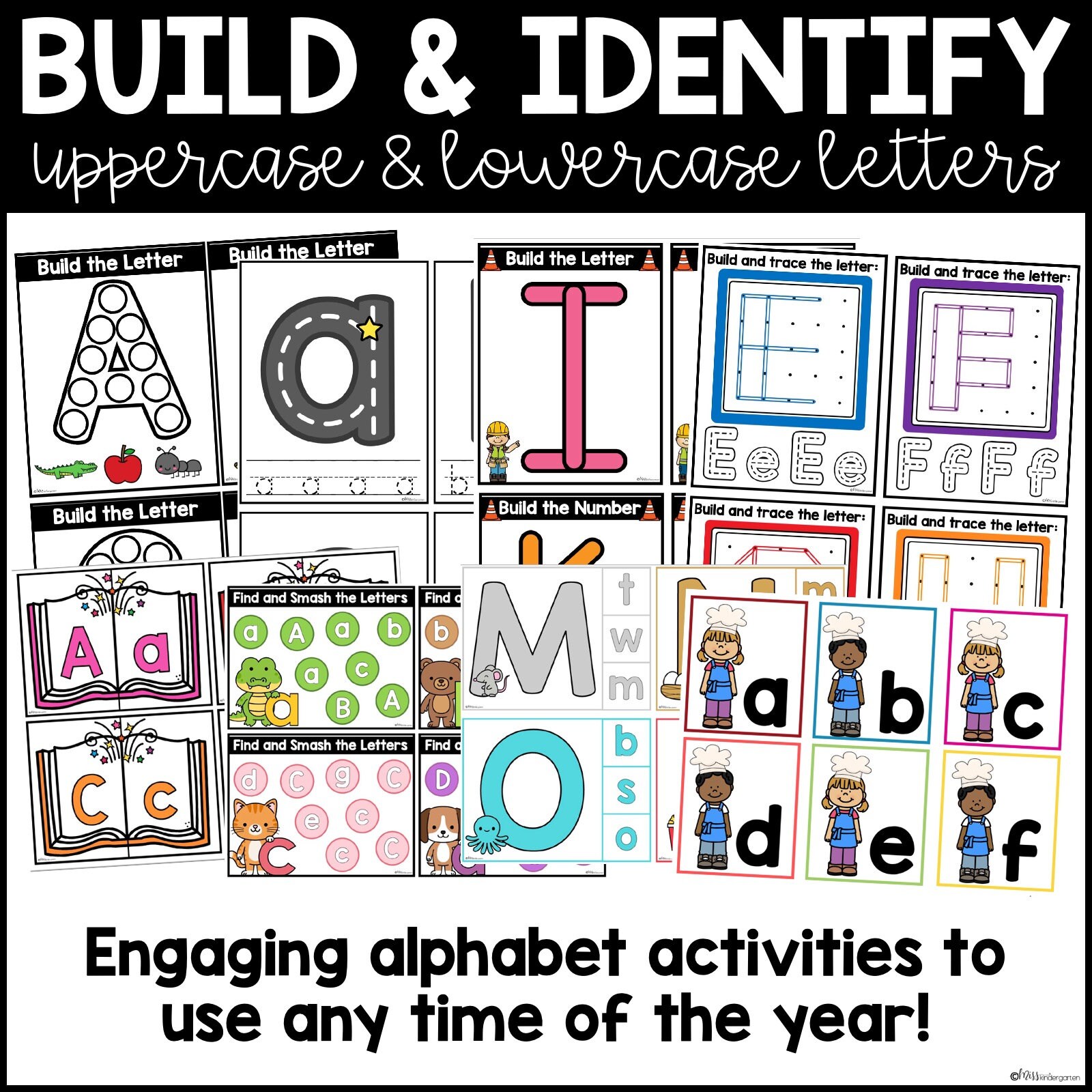 Alphabet Activities Kindergarten Centers Alphabet Task Cards - Etsy