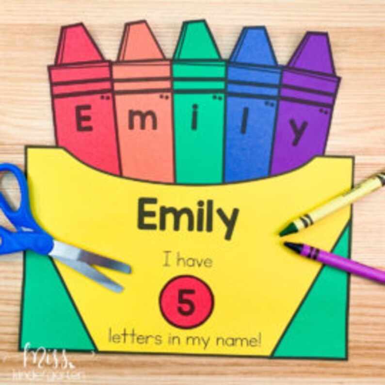 Printable Crayon Box Name Craft Back to School Craft - Etsy