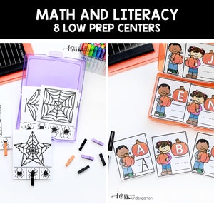 Printable October Low Prep Centers | Kindergarten Activity Centers - Etsy