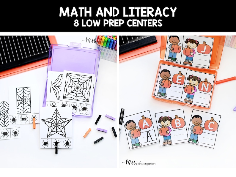 Printable October Low Prep Centers Kindergarten Activity Centers - Etsy