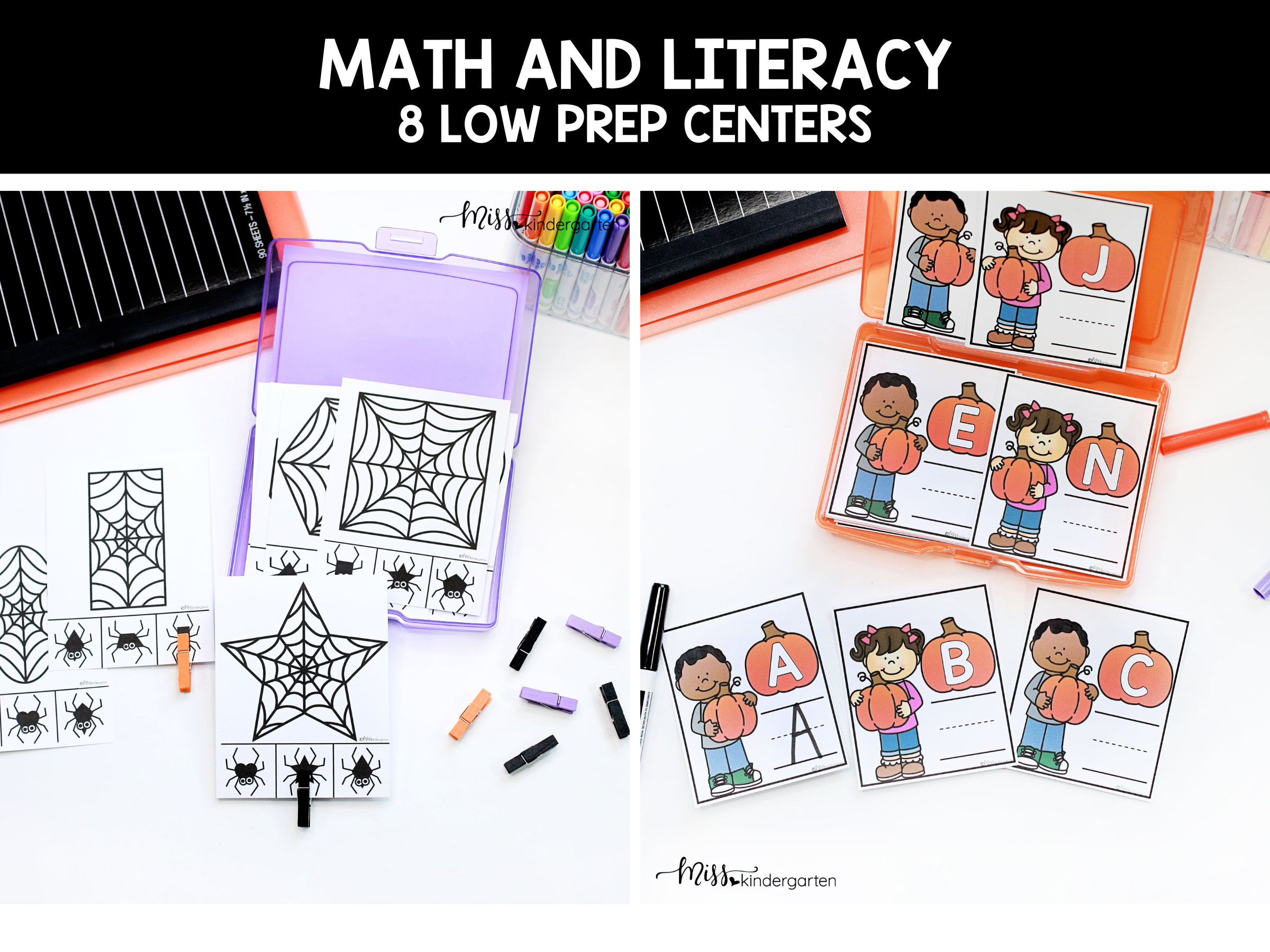 Printable October Low Prep Centers | Kindergarten Activity Centers - Etsy