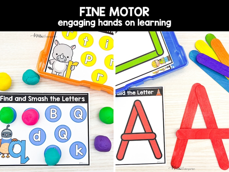 Alphabet Activities | Kindergarten Centers Alphabet Task Cards - Etsy