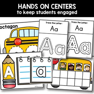 Printable Back to School Kindergarten Centers Low Prep Center ...