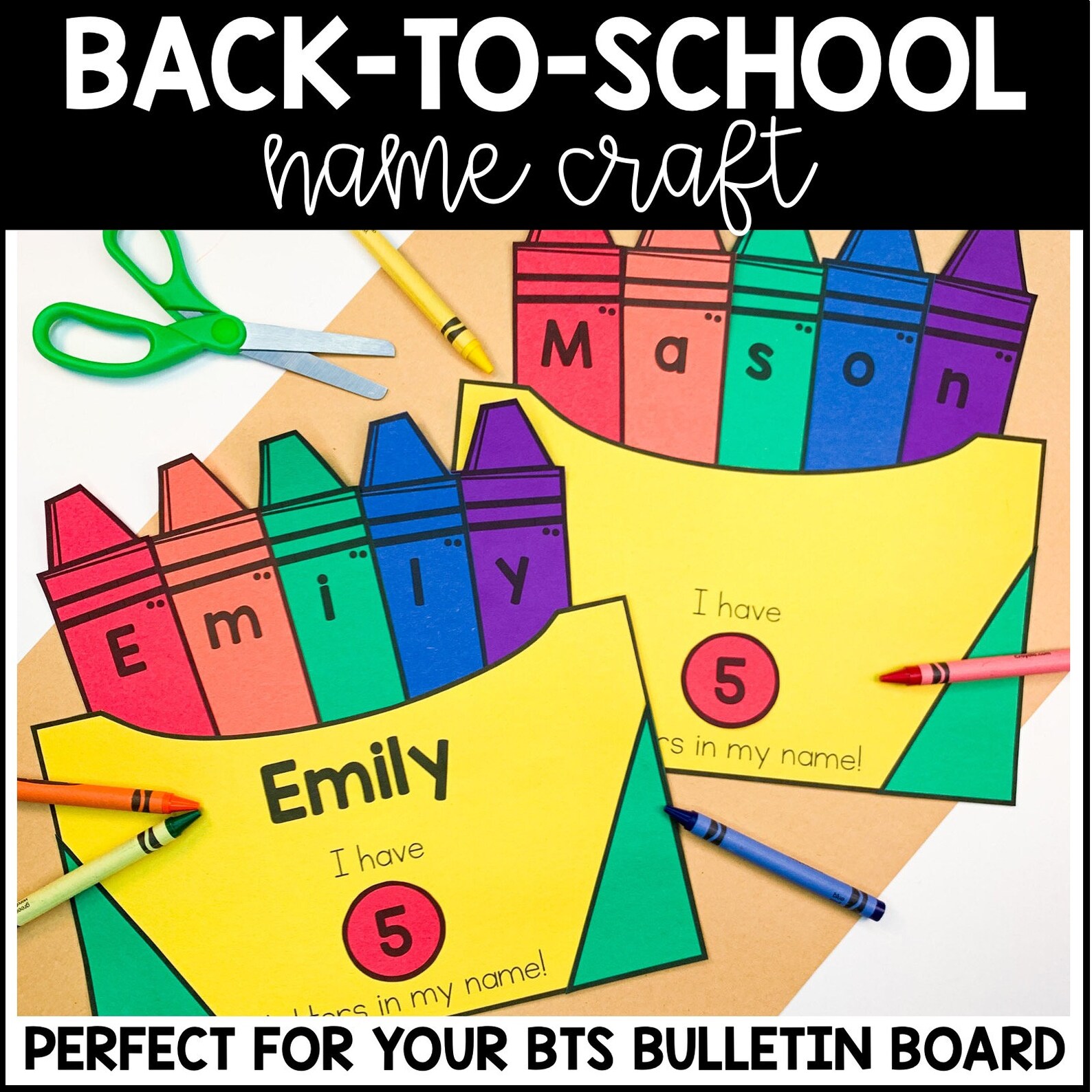 Printable Crayon Box Name Craft Back to School Craft - Etsy