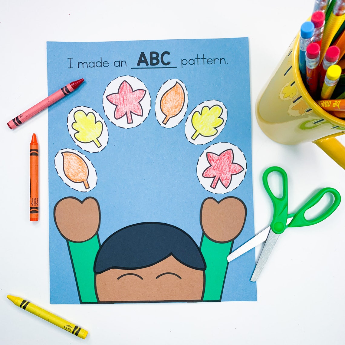 Printable Fall Craft | Fall Leaves Craft | Patterns for Kids - Etsy