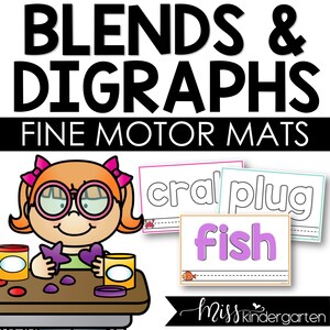 Printable Fine Motor Blends and Digraphs Playdough Mats - Etsy