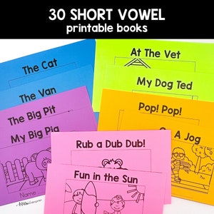 Decodable Books CVC Word Readers Kindergarten Printable Books - Etsy