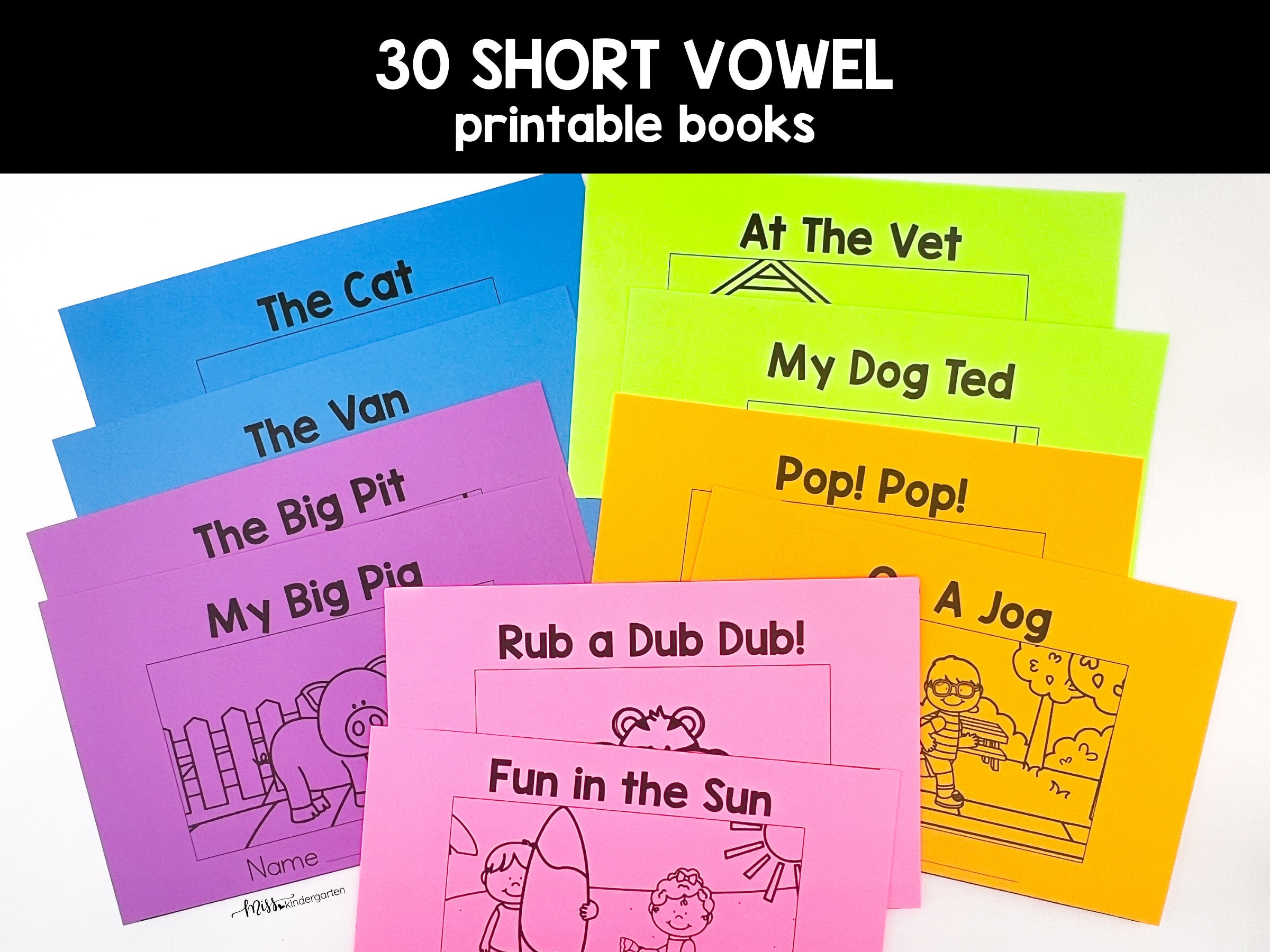 Decodable Books CVC Word Readers Kindergarten Printable Books - Etsy