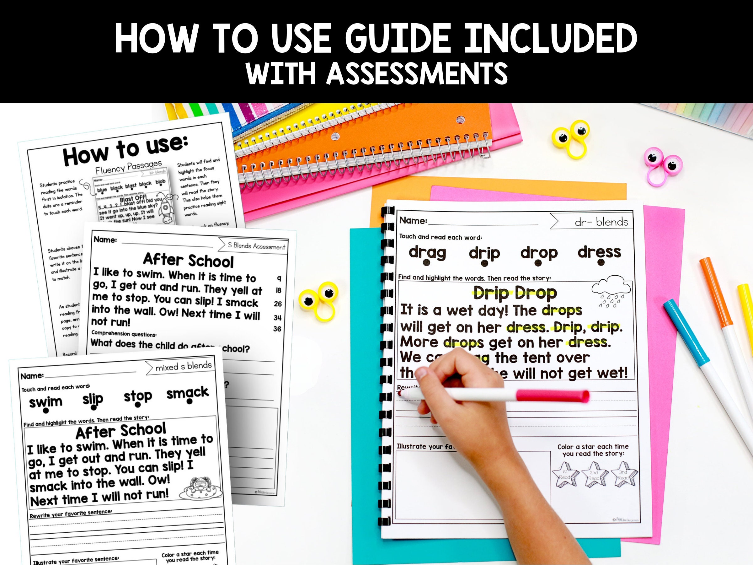 Blends Decodable Passages Short Vowel Blends & Digraphs Reading Fluency ...