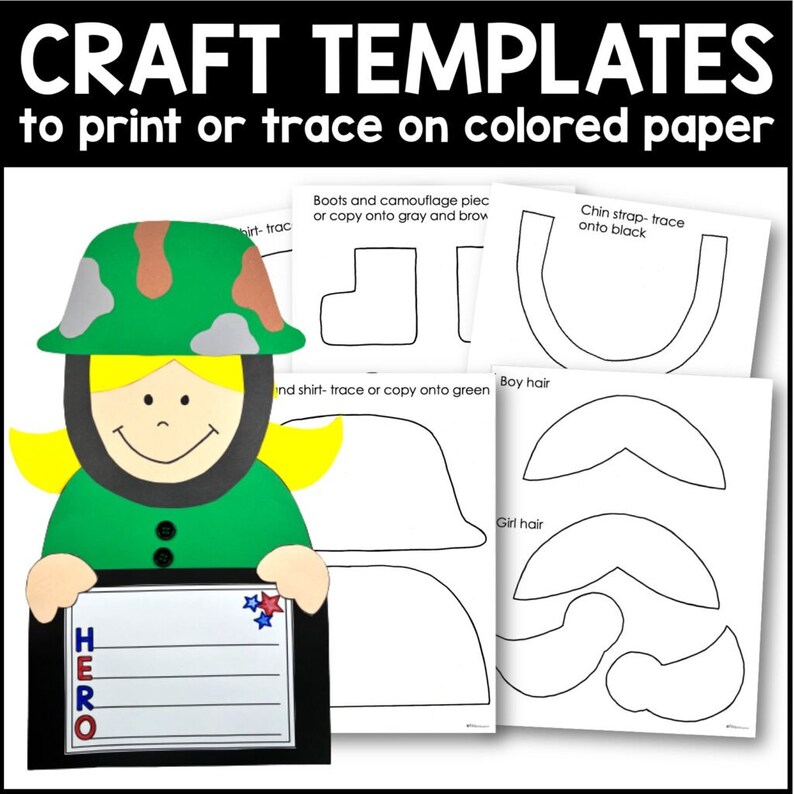 Printable Veterans Day Craft - Etsy