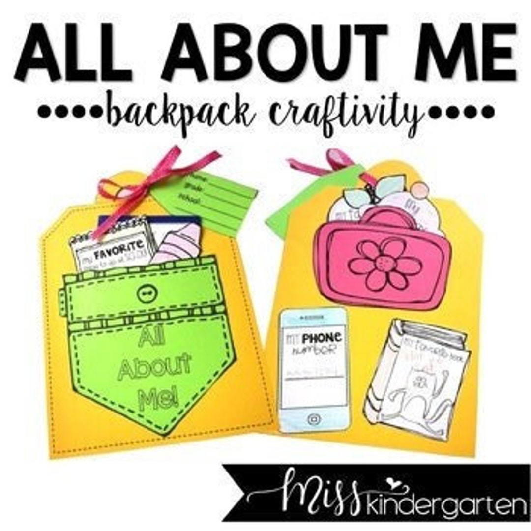 Printable All About Me Backpack Craft - Etsy