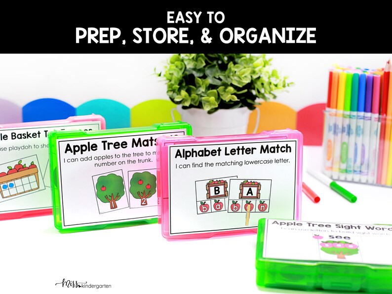 September Kindergarten Activities: Apple Themed Math & Literacy ...