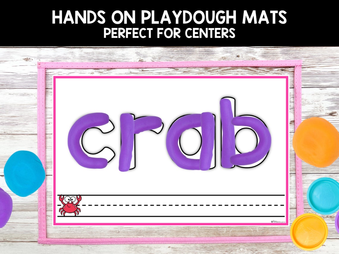 Printable Fine Motor Blends and Digraphs Playdough Mats - Etsy
