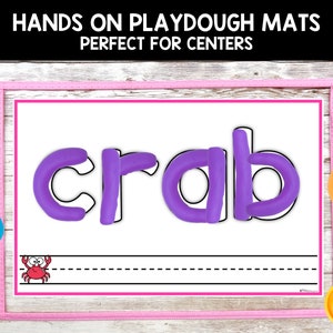 Printable Fine Motor Blends and Digraphs Playdough Mats - Etsy