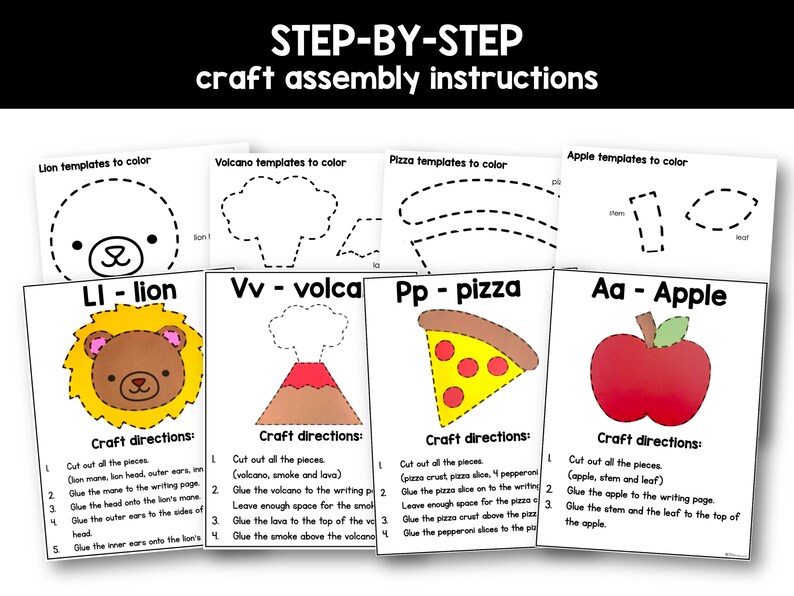 Printable Alphabet Letter Crafts A-Z - Etsy