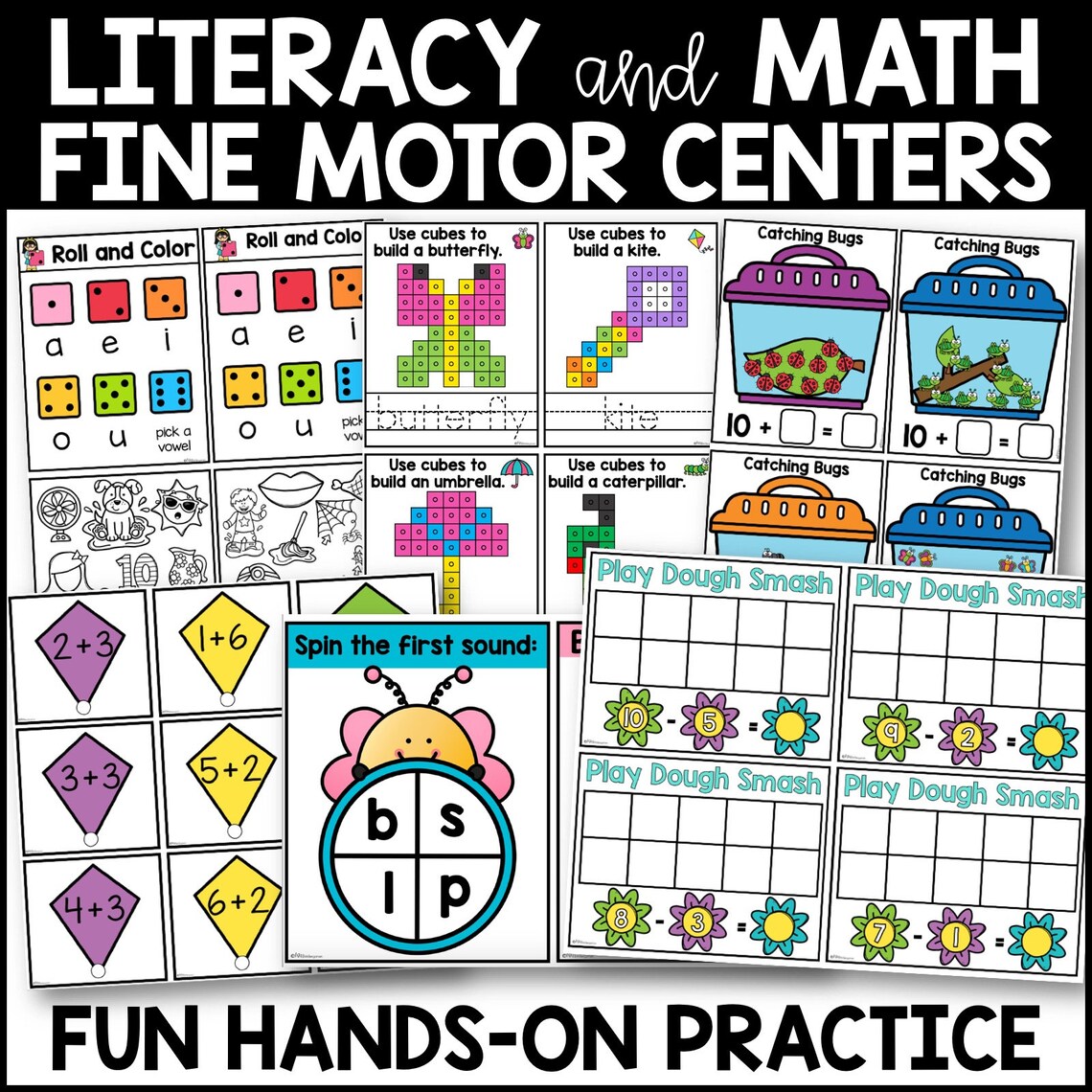 Spring Kindergarten Activity Centers | Fine Motor Skills - Etsy