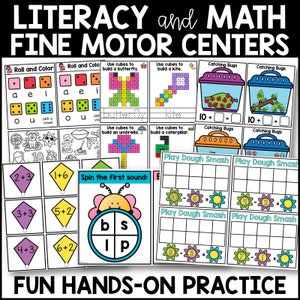 Spring Kindergarten Activity Centers | Fine Motor Skills - Etsy
