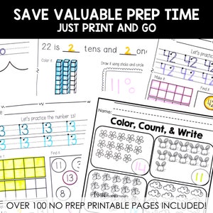 Kindergarten Math Number Sense Printable Activities Writing Numbers 1 ...