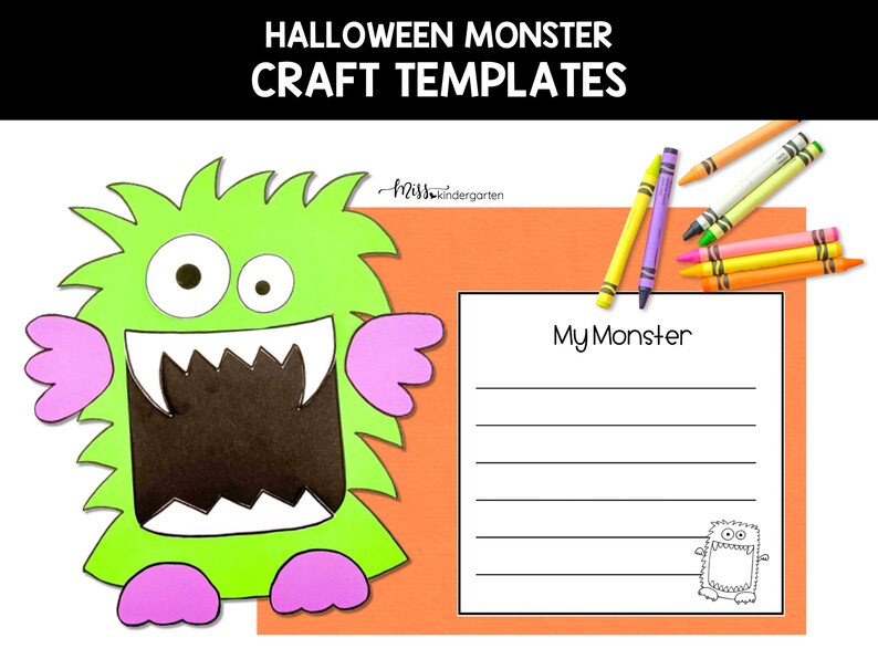 Printable Halloween Monster Craft: Letter M Writing Activity - Etsy