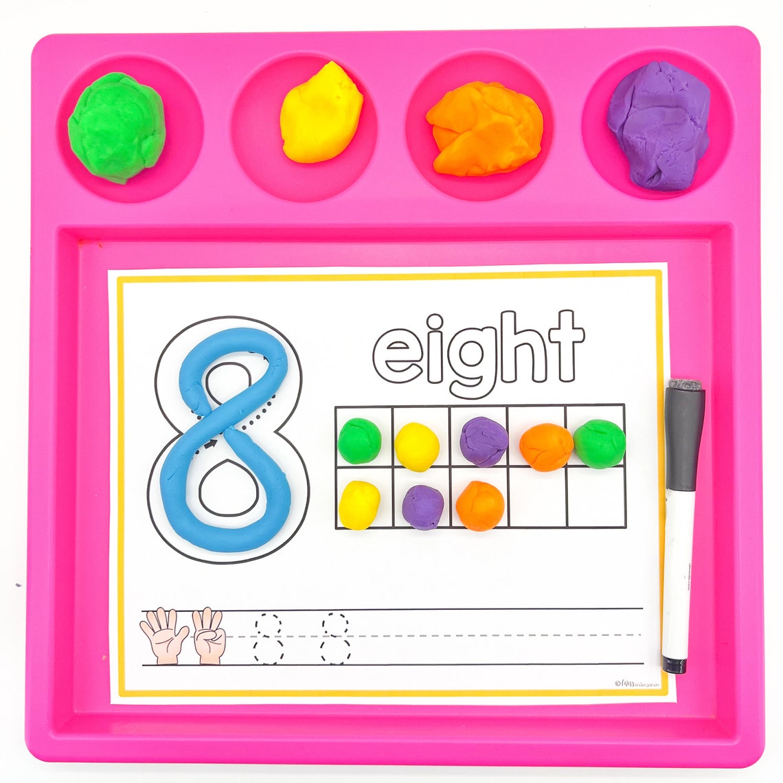 Printable Fine Motor Numbers Playdough Mats - Etsy