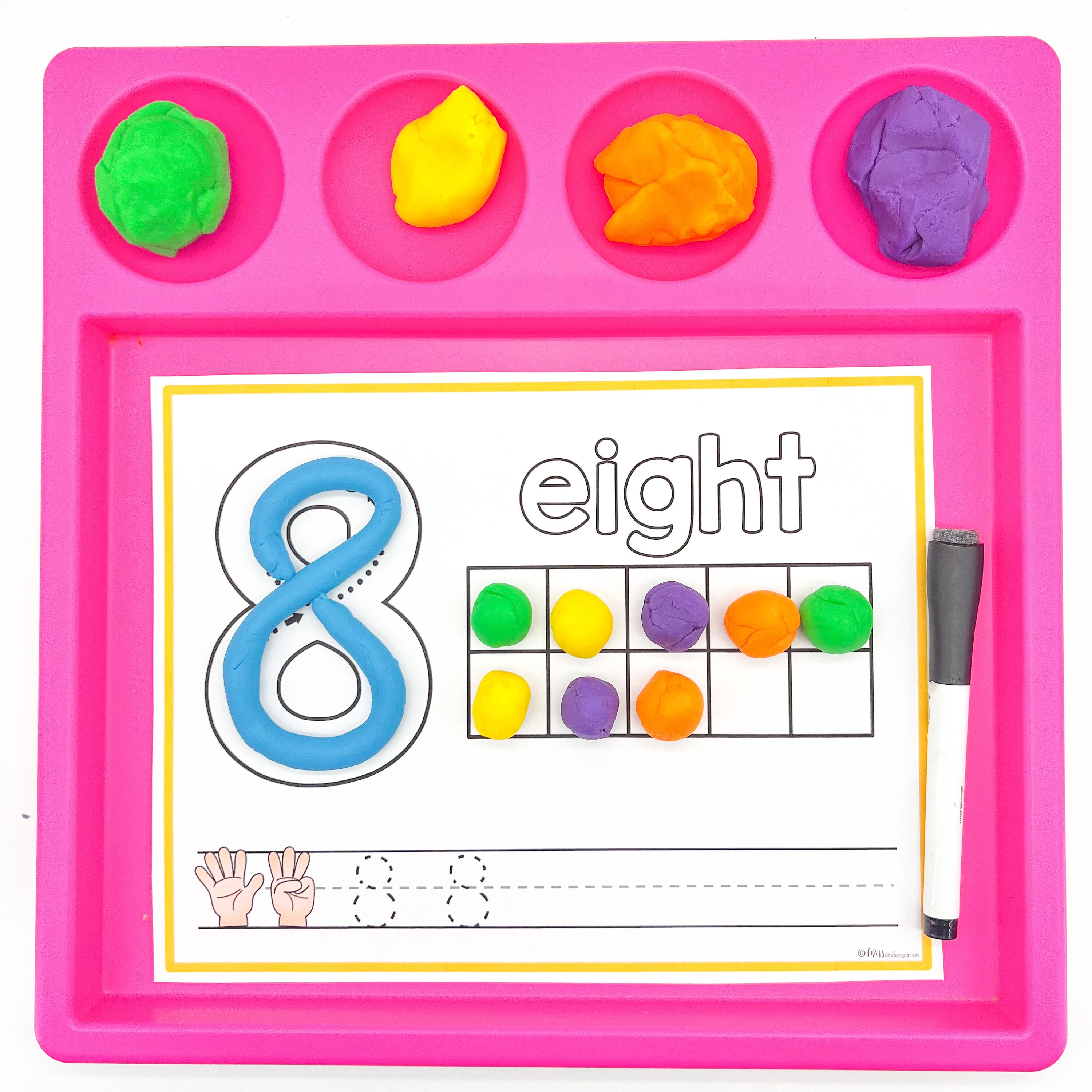 Printable Fine Motor Numbers Playdough Mats - Etsy