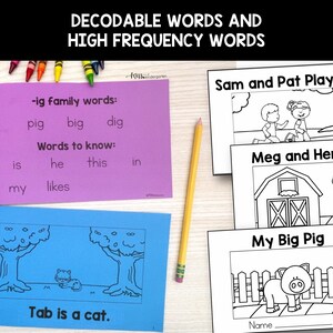 Decodable Books CVC Word Readers Kindergarten Printable Books - Etsy
