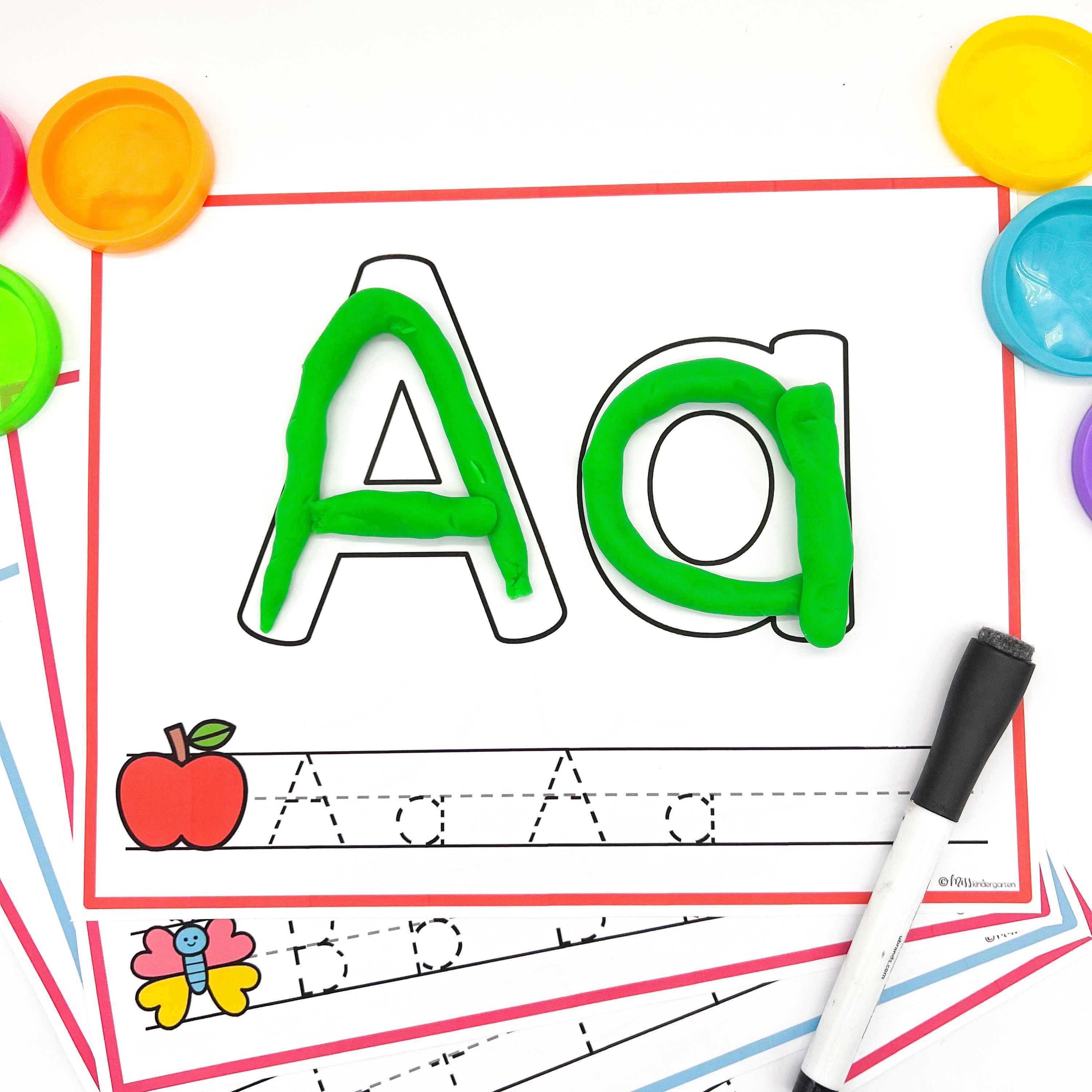 Printable Fine Motor Alphabet Playdough Mats - Etsy