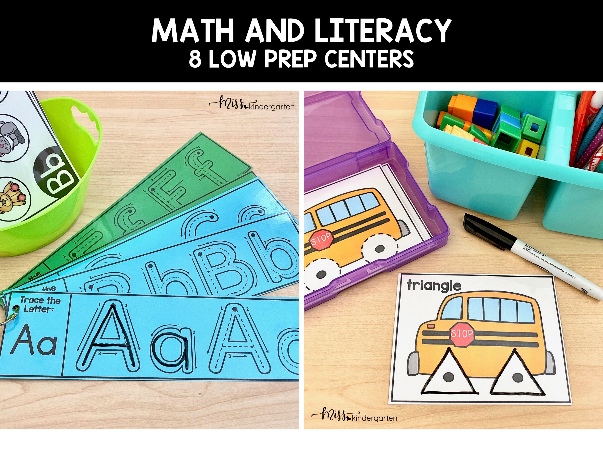 Printable Back to School Kindergarten Centers Low Prep Center ...