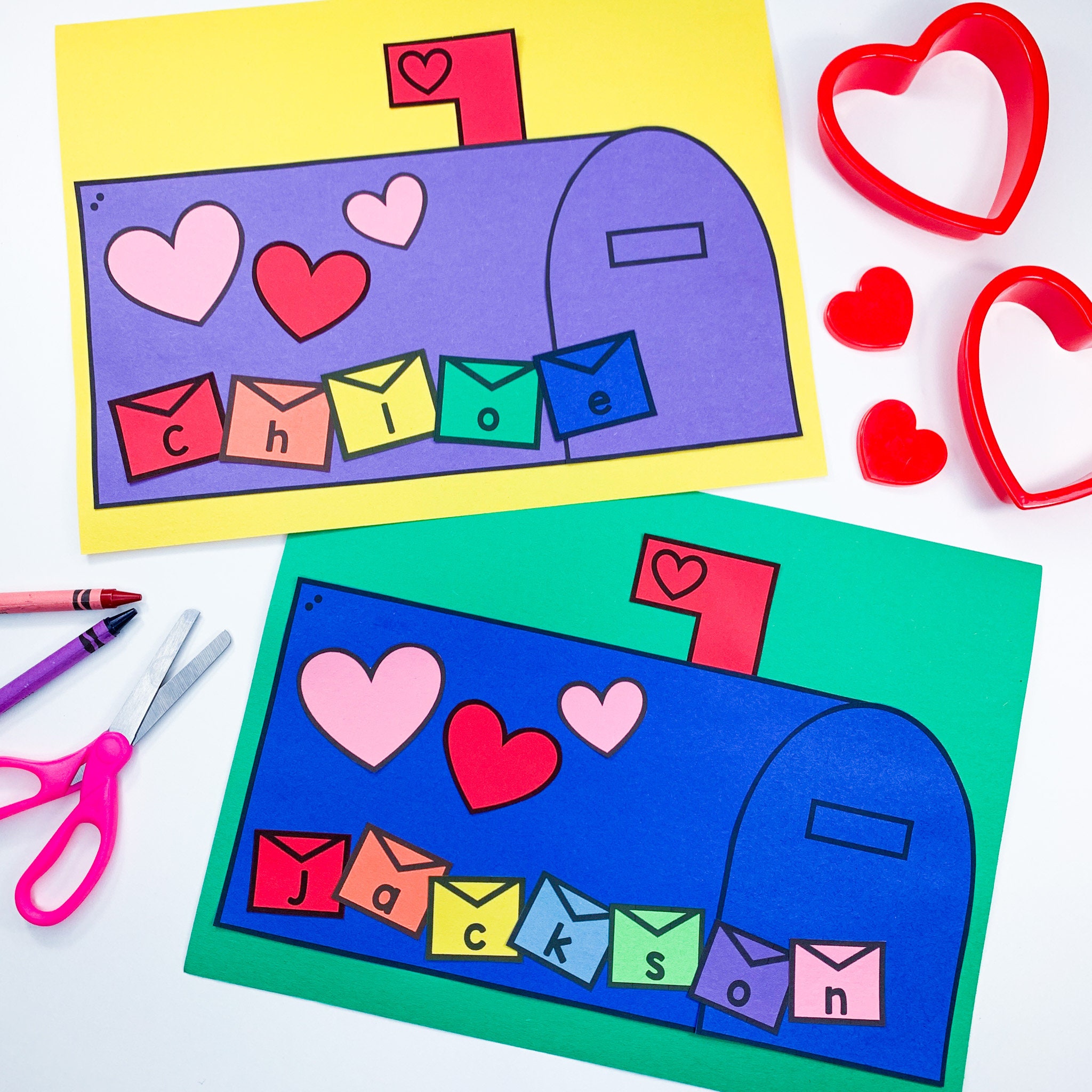 Printable Valentine's Day Mailbox Craft for Kids Printable Name Craft ...