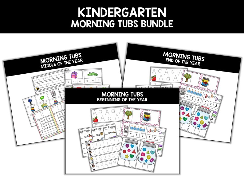 Kindergarten Morning Tubs | Kindergarten Activities | Busy Boxes - Etsy