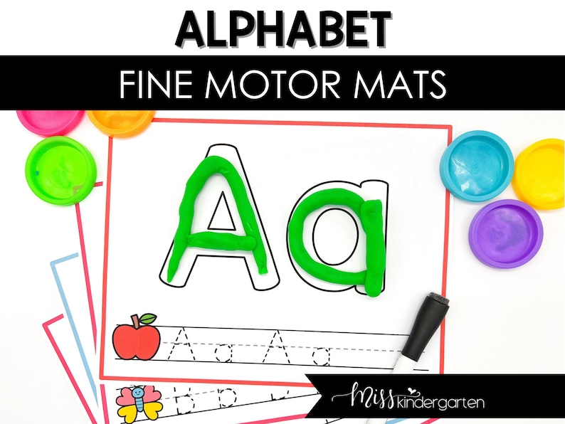 Printable Fine Motor Alphabet Playdough Mats - Etsy