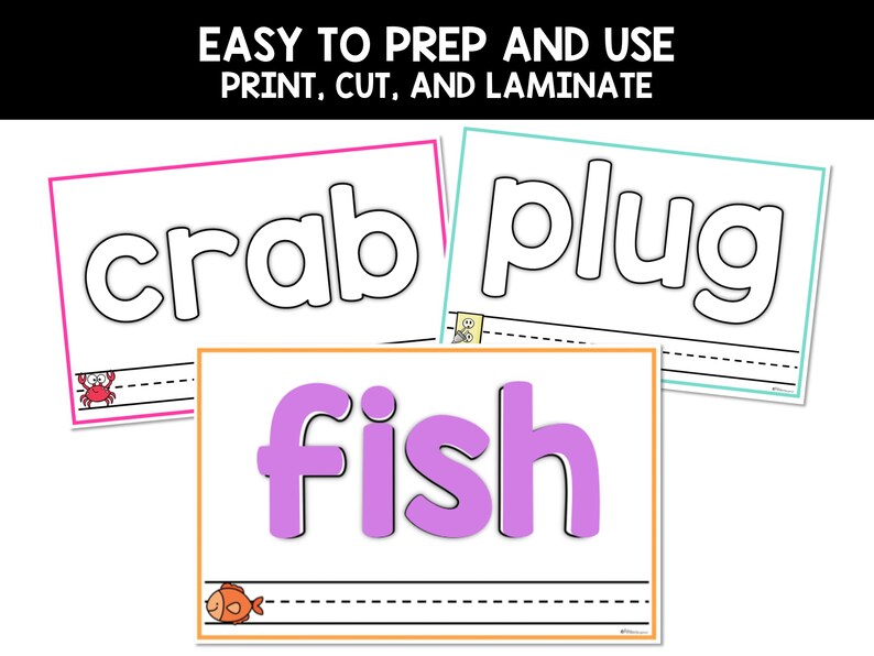 Printable Fine Motor Blends and Digraphs Playdough Mats - Etsy