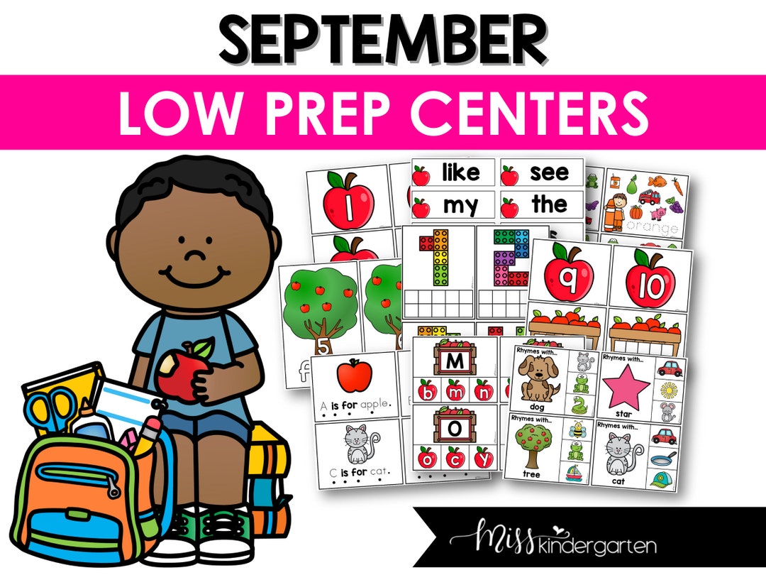 September Kindergarten Activities: Apple Themed Math & Literacy ...