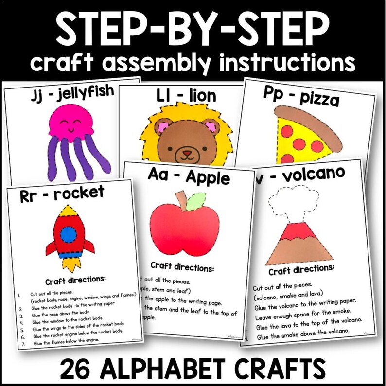 Printable Alphabet Letter Crafts A-Z - Etsy