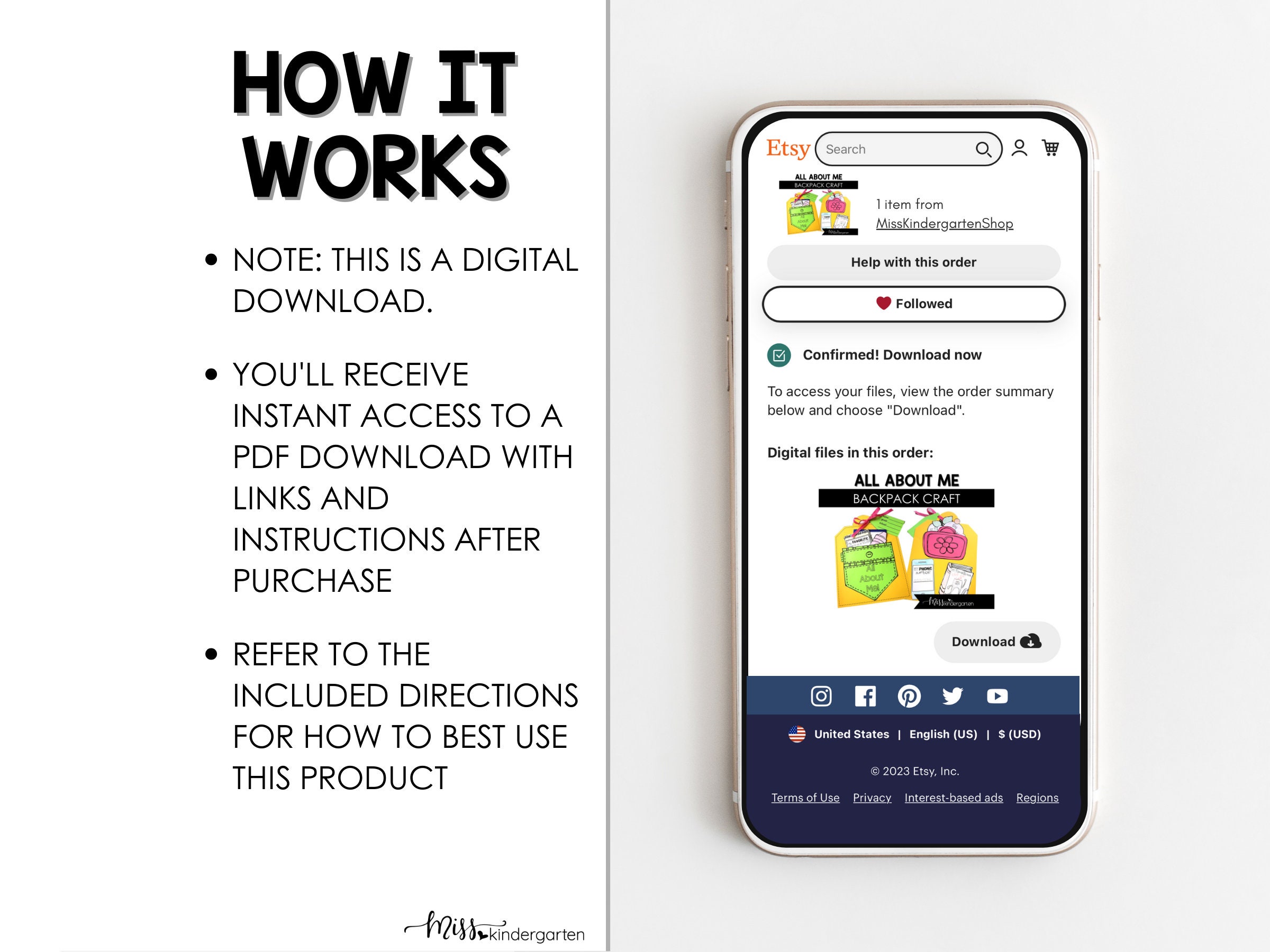 Printable All About Me Backpack Craft - Etsy