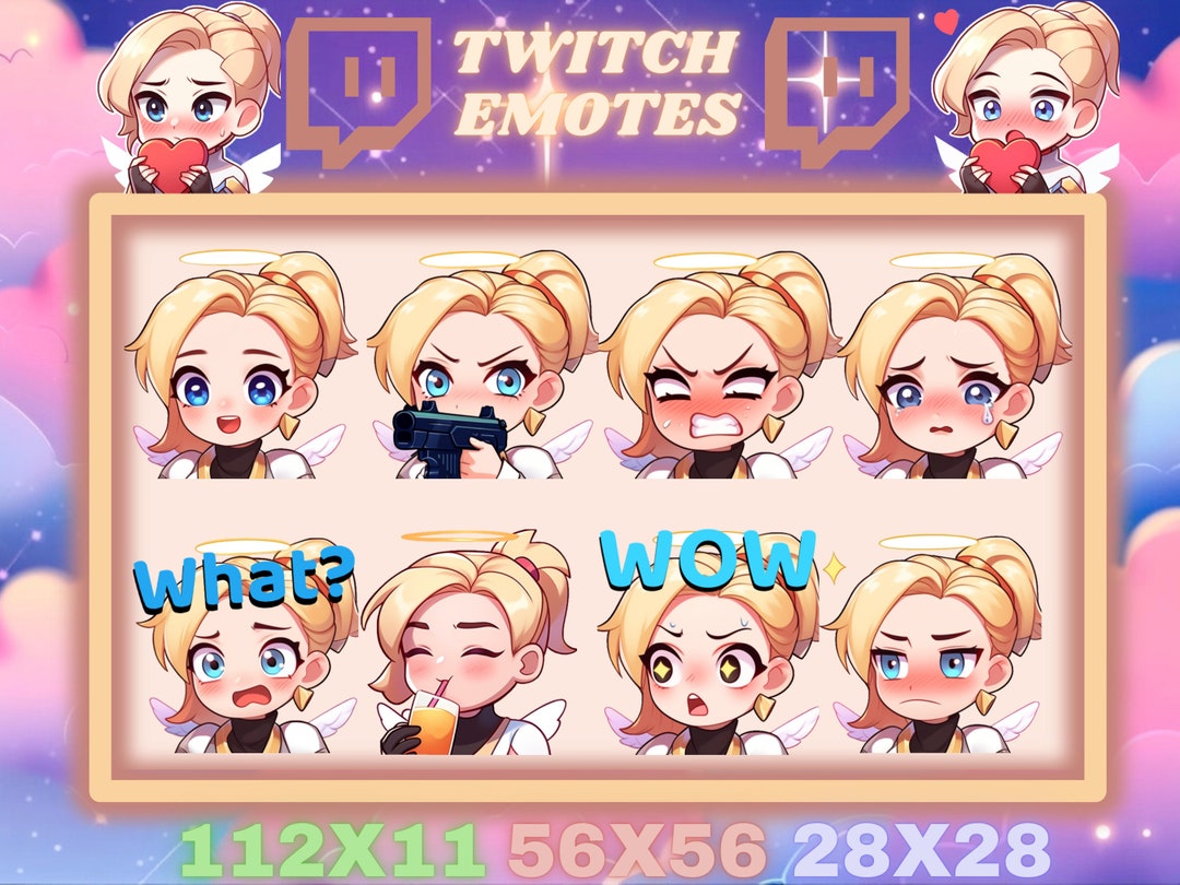 Mercy Overwatch Twitch Emotes Set - Etsy