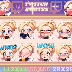 Mercy Overwatch Twitch Emotes Set - Etsy