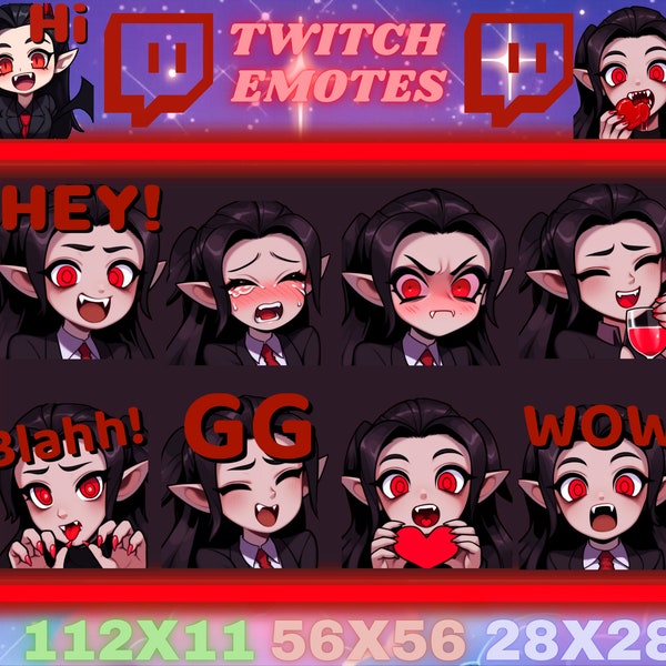 Twitch Goth Girl Emotes - Etsy