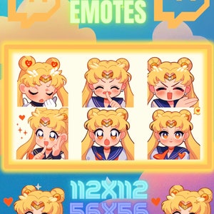 Sailor Moon Twitch Emotes Set 2 - Etsy