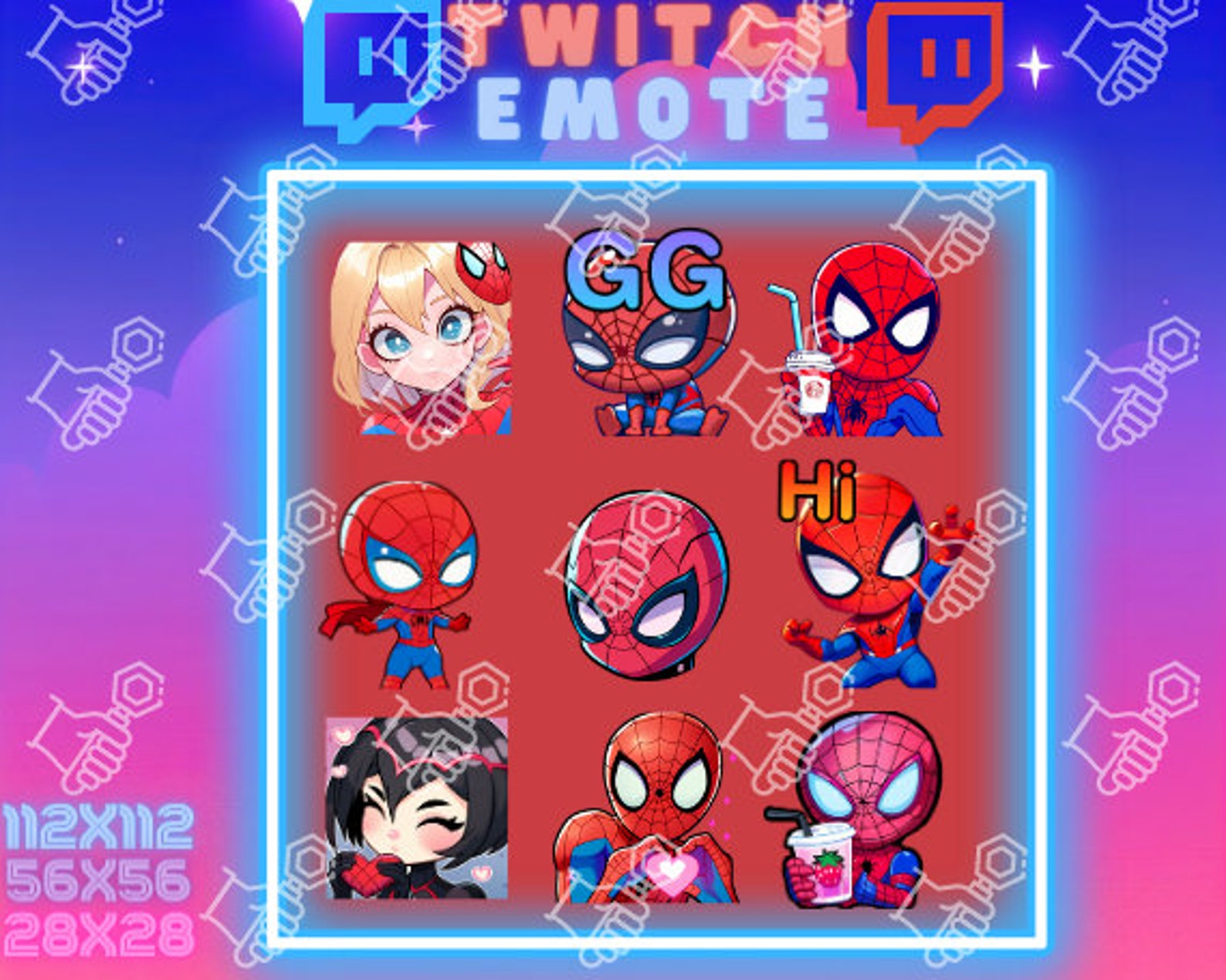 Spider Man Twitch Emote - Etsy