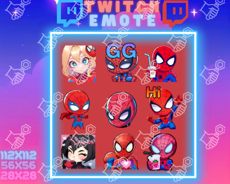 Spider Man Twitch Emote - Etsy