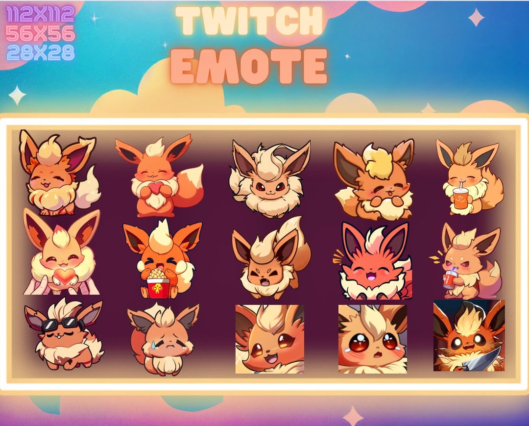 Flareon Evee Twitch Emote - Etsy