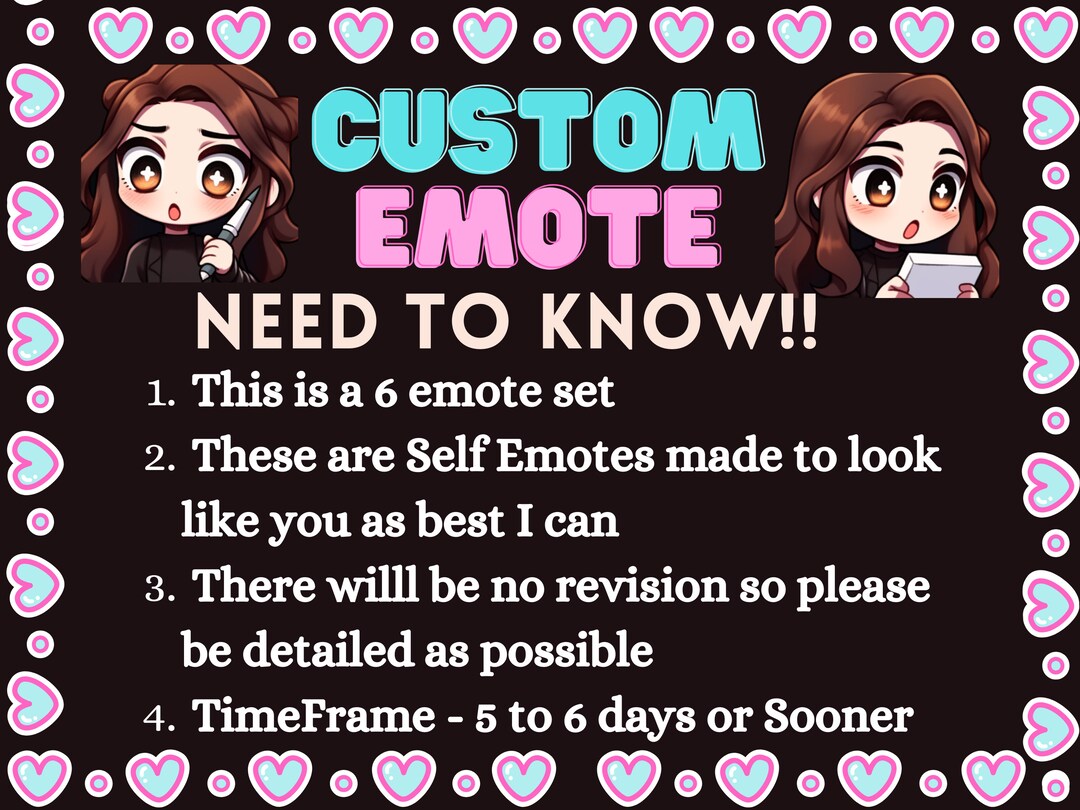 Custom Emotes turn Your Self Into a Emote x - Etsy