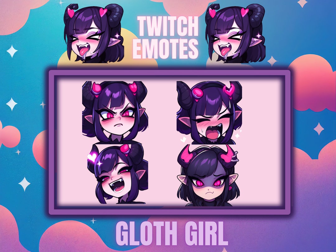 Emoticonos de contracción de Gloth Girl - Etsy España