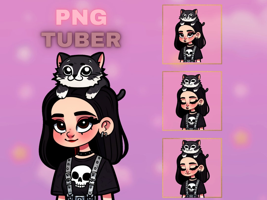 Cute Girl & Pup Pngtuber Images Only - Etsy