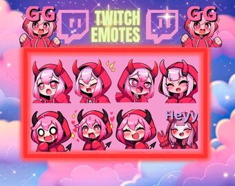 9 Twitch Halloween Hellgirl Emotes Twitch Emotes Girl - Etsy