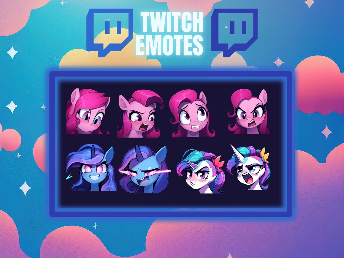 Pony Twitch Emotes - Etsy